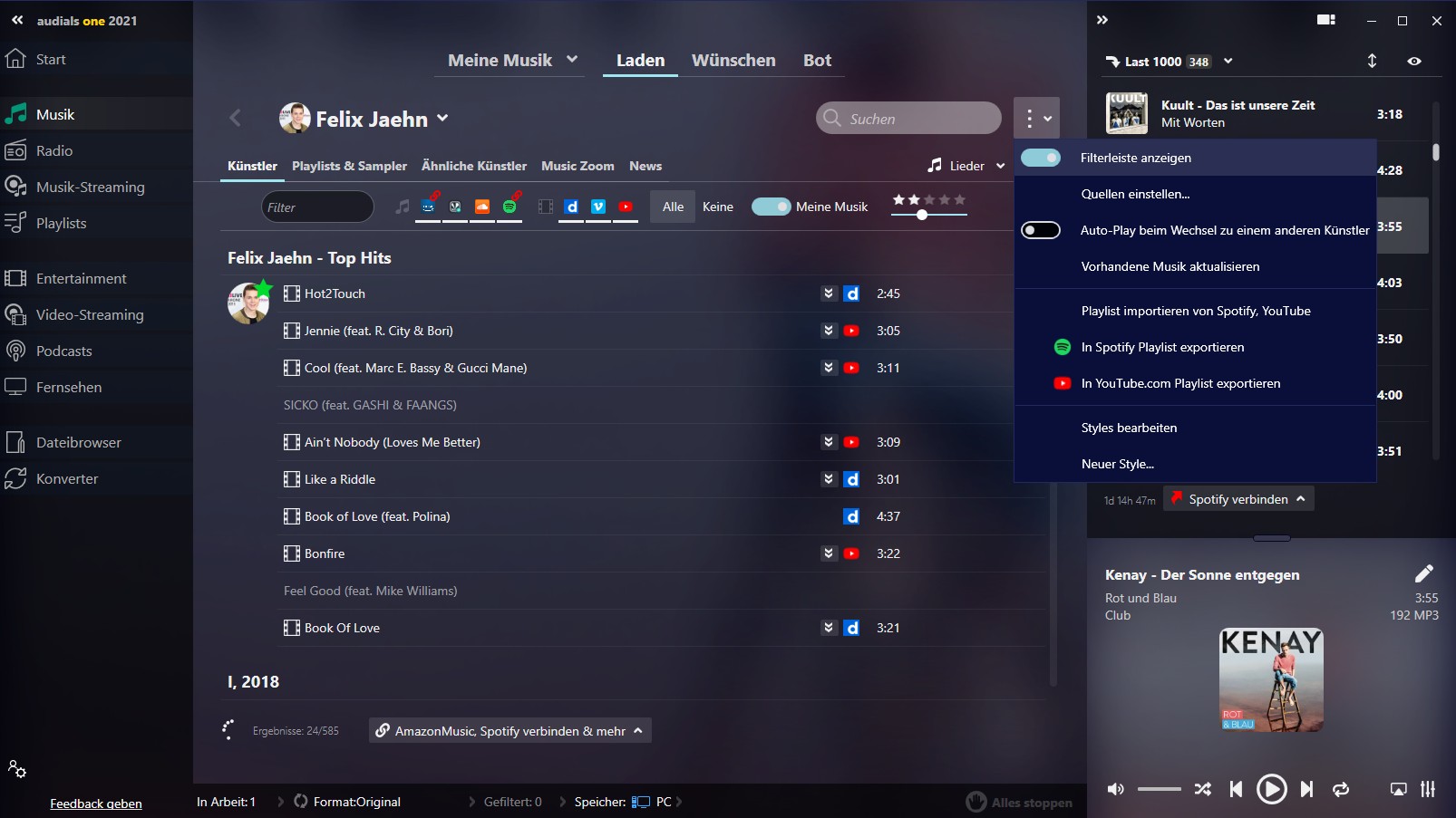 Musik: Laden - Die besten Versionen laden – Audials Support