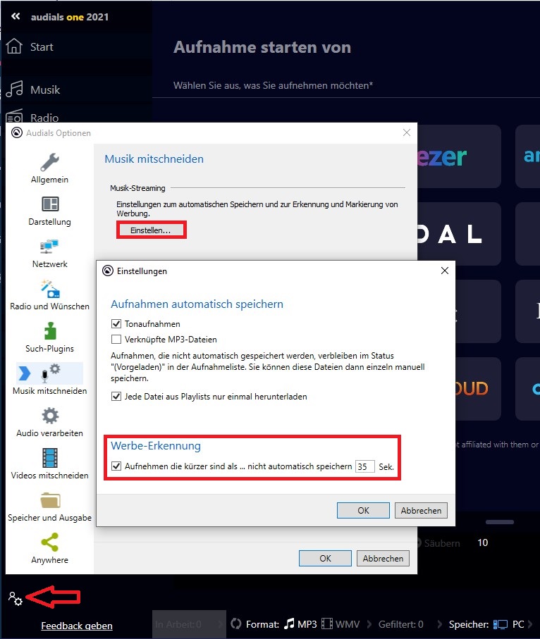 Werbungsfilter – Audials Support